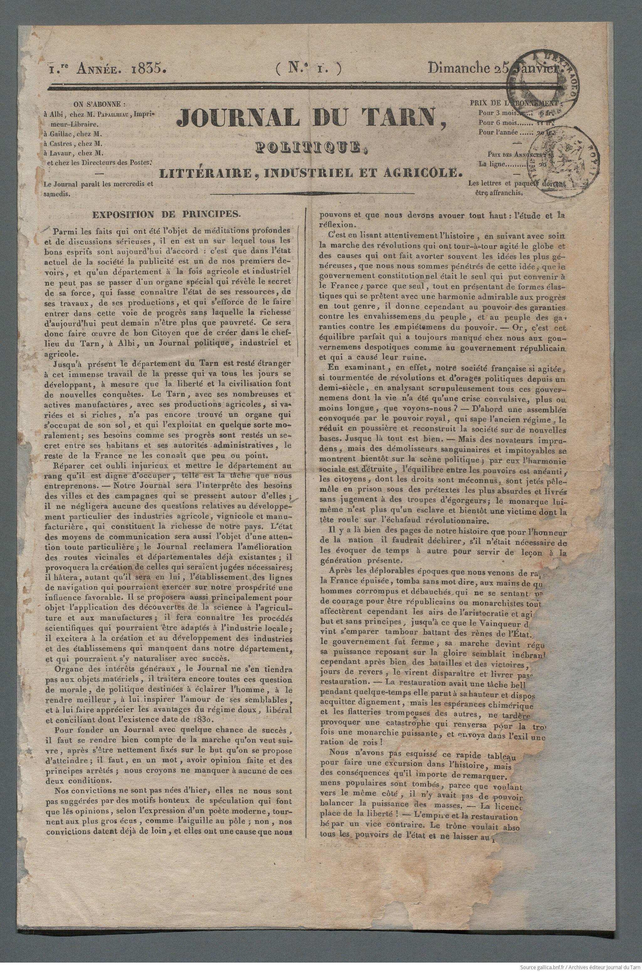 440 journaux anciens d’Occitanie à feuilleter sur Gallica ! | Ministère de la Culture