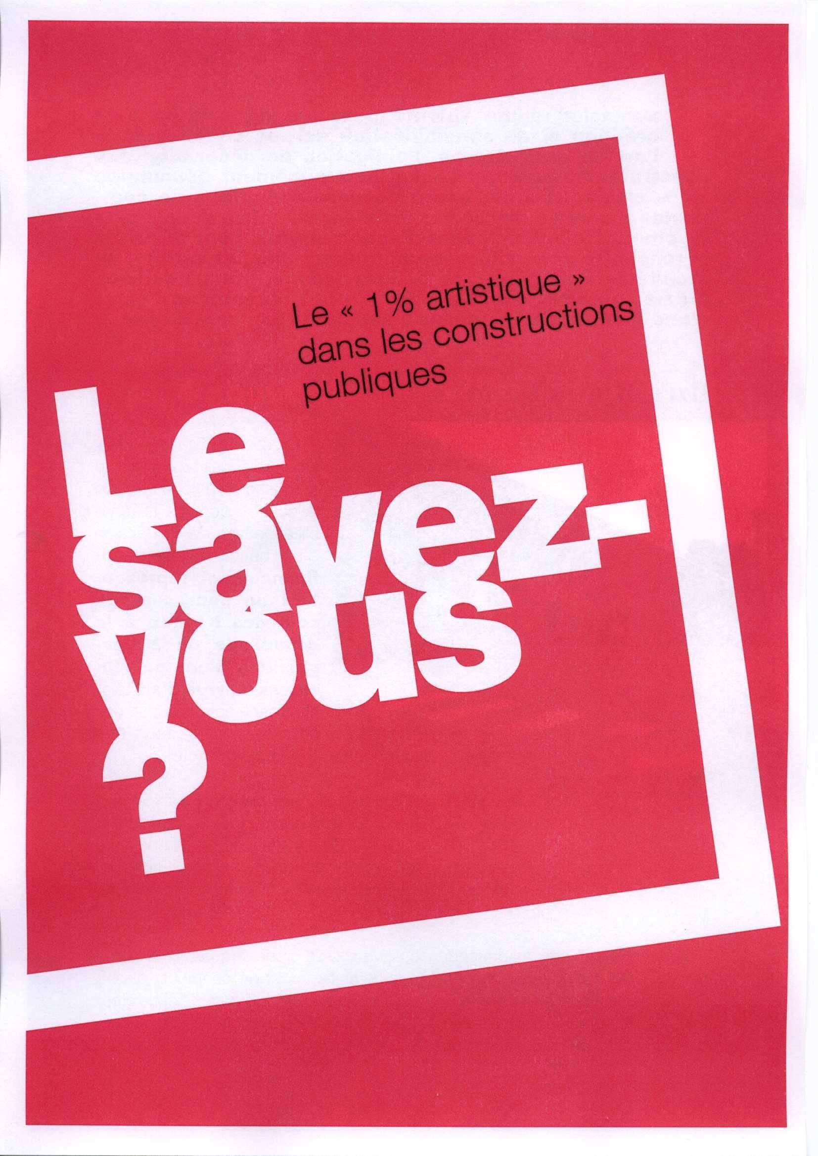 Le "1 % artistique" dans les constructions publiques : Le savez-vous ...